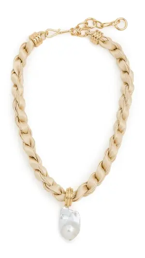 LIZZIE FORTUNATO Woven Collar Necklace - Sandbar