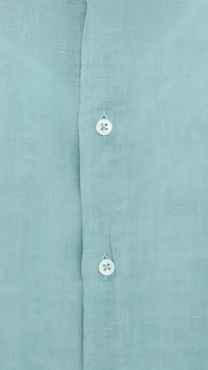 Fedeli Nick Linen Button Down Shirt - Teal
