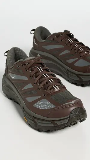 HOKA® Mafate Speed 2 Performance Sneakers - Asphalt Grey/walnut