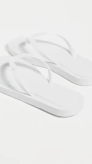 Tory Burch Kira Padded Flip Flops - Optic White / Optic White
