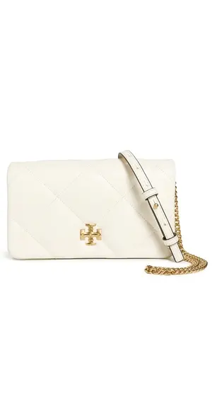 Tory Burch Kira Diamond Quilt Chain Wallet - Warm White