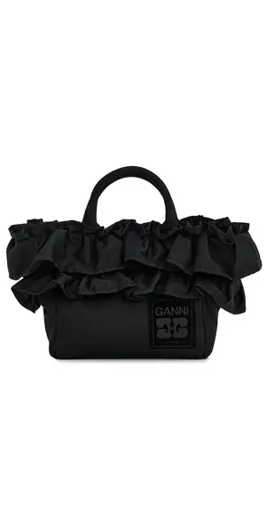 GANNI Mini Shopper Ruffle Bag