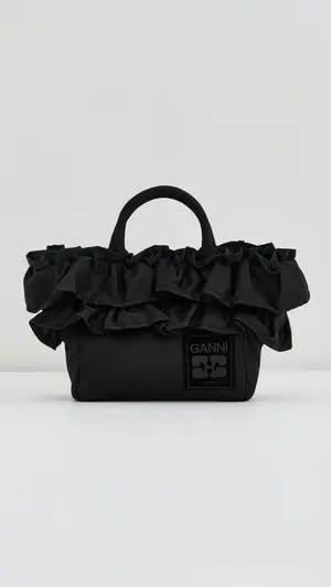 GANNI Mini Shopper Ruffle Bag