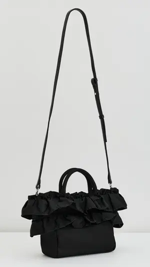 GANNI Mini Shopper Ruffle Bag