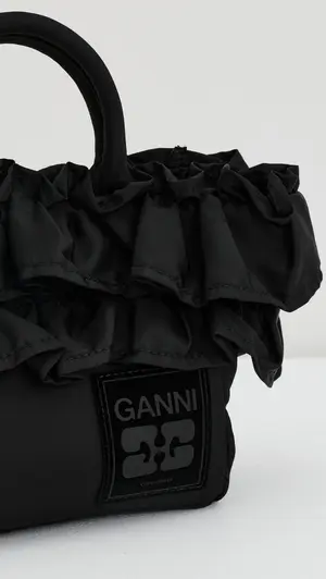 GANNI Mini Shopper Ruffle Bag