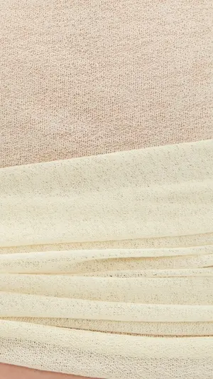 SIEDRES Alba Sheer Turtleneck Top With Tie Waist