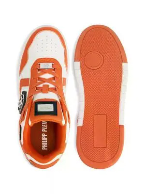 Philipp Plein Sk8r Logo Low-top Sneakers - Orange