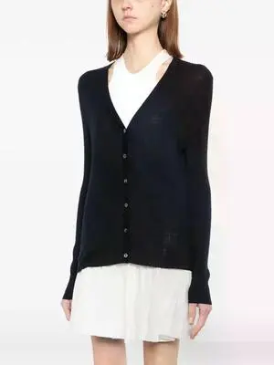 N.peal Ribbed V-neck Cardigan