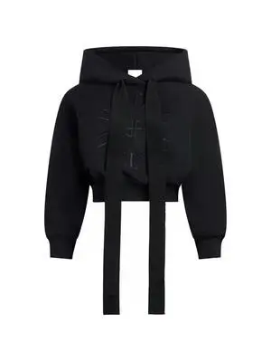 PATOU Tie-detail Hoodie - Black