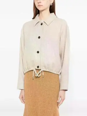 N.peal Button Drawstring Jacket