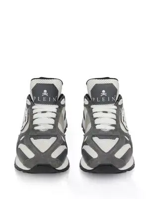 Philipp Plein Logo Patch Runner Sneakers - Grey