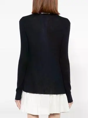 N.peal Ribbed V-neck Cardigan