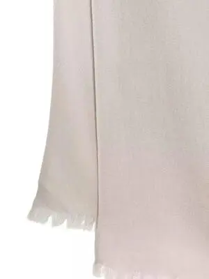N.peal Fringed Cashmere Scarf - Grey