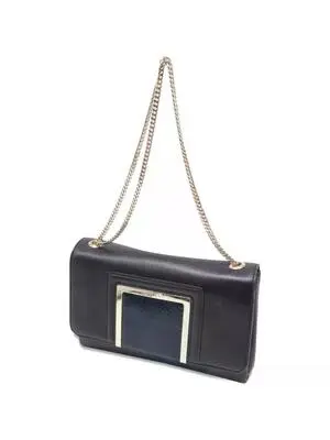 JIMMY CHOO Alba Leather Shoulder Bag