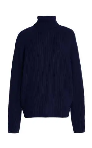 Gabriela Hearst Wigman Cashmere Knit Turtleneck Sweater - Navy