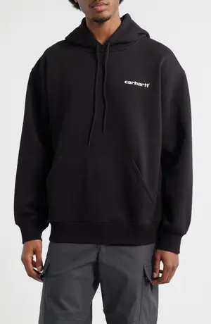 Carhartt Work In Progress Logo Hooded Sweatshirt