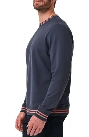 Travis Mathew Social Club Contrast Stripe Sweatshirt - Total Eclipse