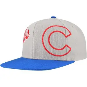 Mitchell & Ness Chicago Cubs Snapback Hat - Gray