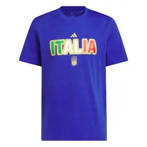 Adidas Italy National Team Jersey Hook T-shirt - Blue
