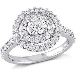 JULIANNA B. Diamond Double Halo Engagement Ring - 14k White Gold