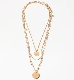 ERIN MCDERMOTT JEWELRY Triple Layered Necklace - Metallic Gold