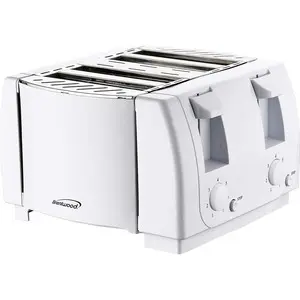 BRENTWOOD 4-slice Cool Touch Toaster - White