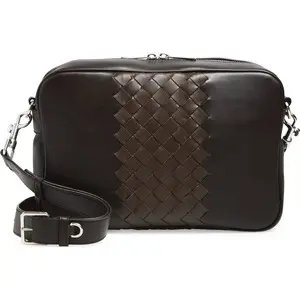 Bottega Veneta Smooth & Intrecciato Leather Camera Crossbody Bag - 2104 Fondant/old Wood-sil