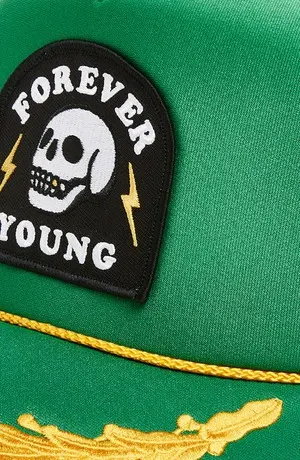 LOCAL BEACH Forever Young Captain Patch Trucker Hat