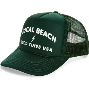 LOCAL BEACH Good Times Usa Trucker Hat - Dark Green