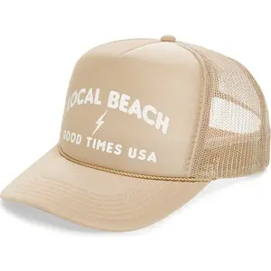 LOCAL BEACH Good Times Usa Trucker Hat - Khaki