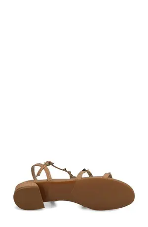 Vaneli Studded T-strap Sandal - Natural
