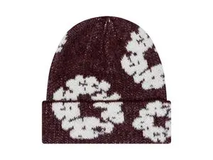 DENIM TEARS Cotton Wreath Beanie - Maroon