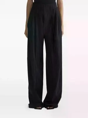 MUGLER Pinstriped Wide-leg Trousers