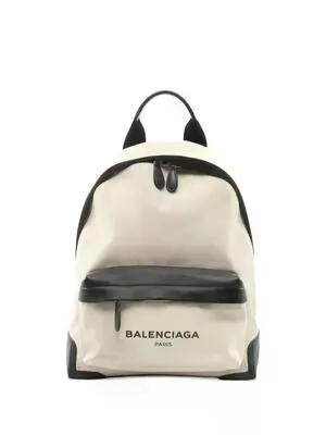 Balenciaga Logo-detail Backpack - Neutrals