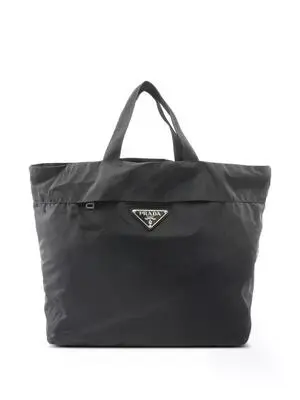 Prada 2000 Logo-plaque Tote Bag