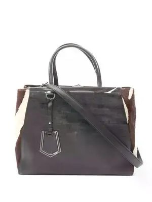 Fendi 2000s 2jours Leather Tote Bag