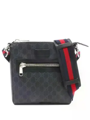 Gucci 2010s Gg Supreme Messenger Bag - Black