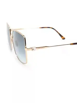 JIMMY CHOO Logo-engraved Square-frame Sunglasses