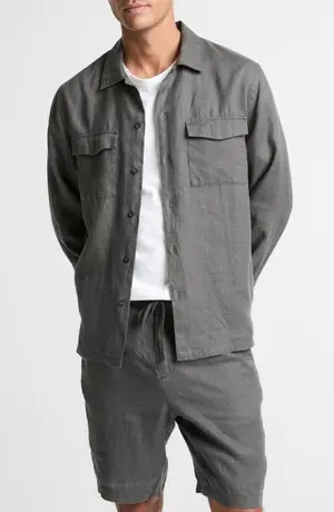 Vince Linen Garage Button-up Shirt