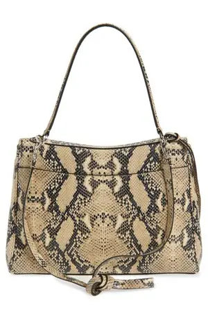 Balenciaga Medium Rodeo Python Print Leather Top Handle Bag