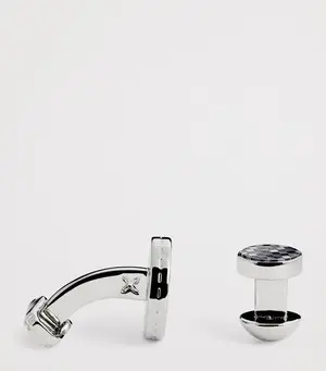 Tateossian Thompson Onyx Checkerboard Cufflinks And Studs Set