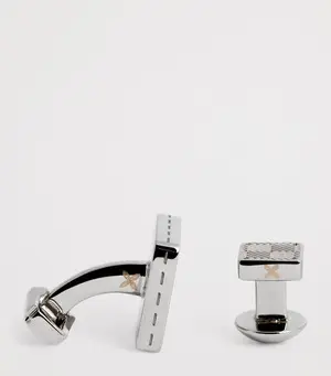 Tateossian Thompson Engraved Cufflinks And Studs Set