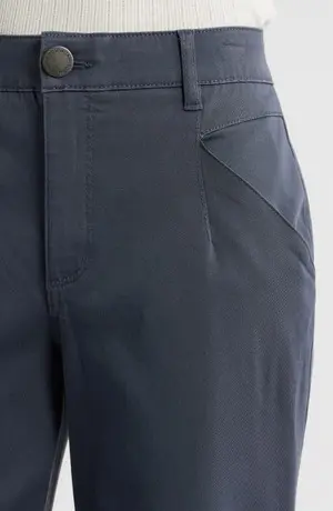 Wit & Wisdom Wyatt Skyrise Crop Wide Leg Twill Pants - Shadow