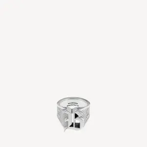 Balenciaga Melrose Signet Ring - Silver