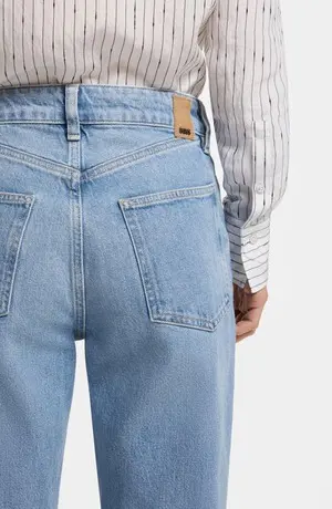 BOSS Parkway Slim Straight Leg Jeans - Medium Blue