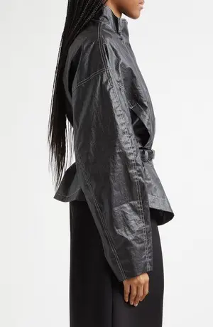 Jacquemus Le Blouson Ciro Belted Coated Linen Jacket
