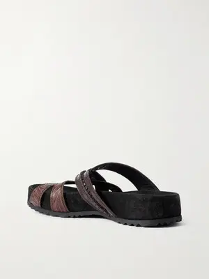 Dries Van Noten Embossed Leather Sandals