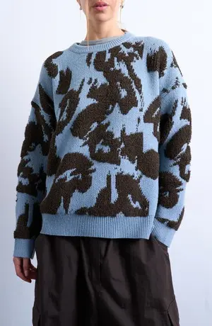 Topshop Loop Textured Pattern Sweater