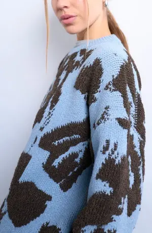 Topshop Loop Textured Pattern Sweater