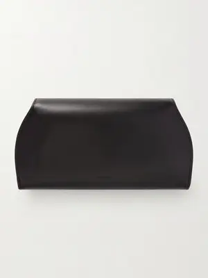 THE ROW Curved Leather Clutch
